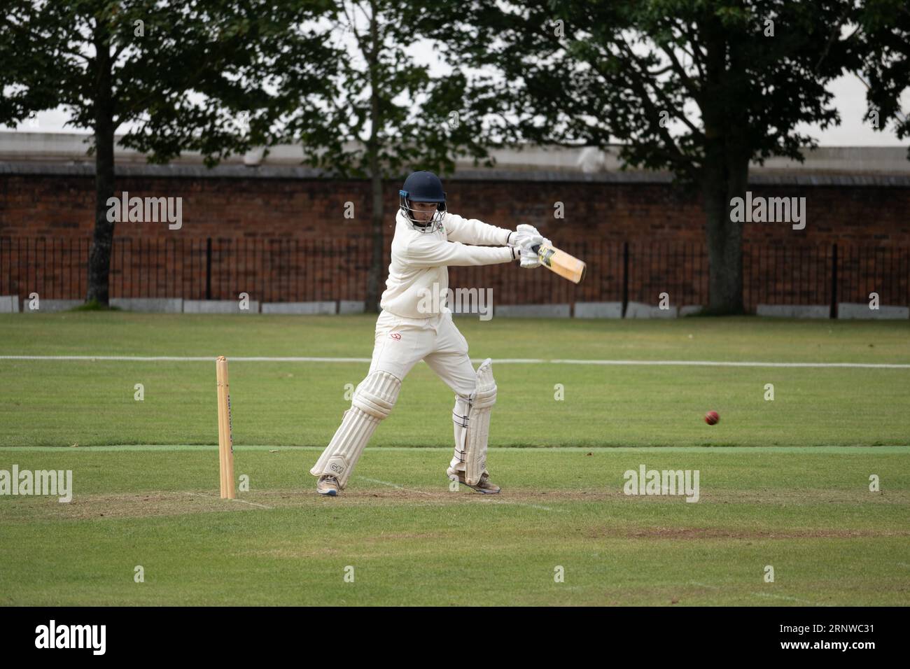 A club cricket batsman Stock Photo - Alamy