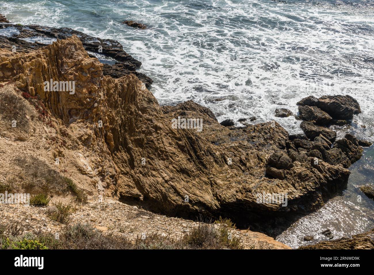 Scenic rocks near the Observation Point the the Crystal Cove Beach ...
