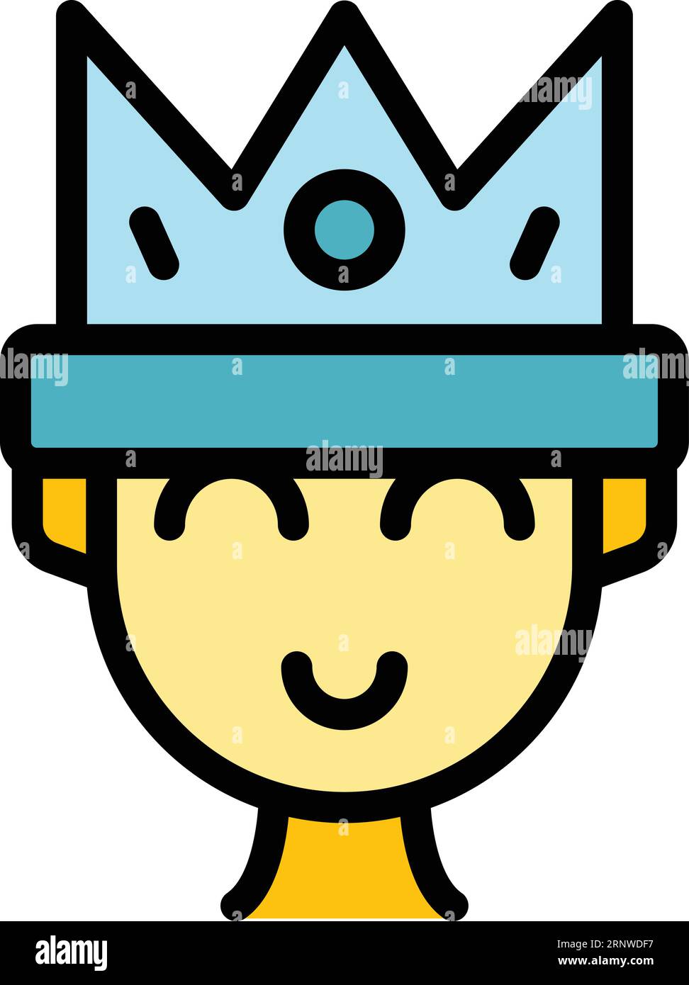 King gamer icon outline vector. Controller cyber. Online challenge ...