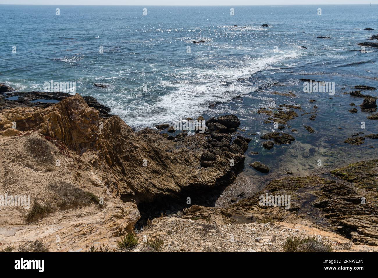 Scenic rocks near the Observation Point the the Crystal Cove Beach ...