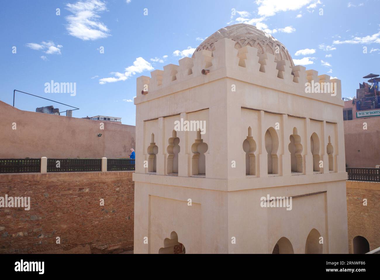 Marrakech, Morocco - Feb 10, 2023: The ancient 12th century Almoravid ...
