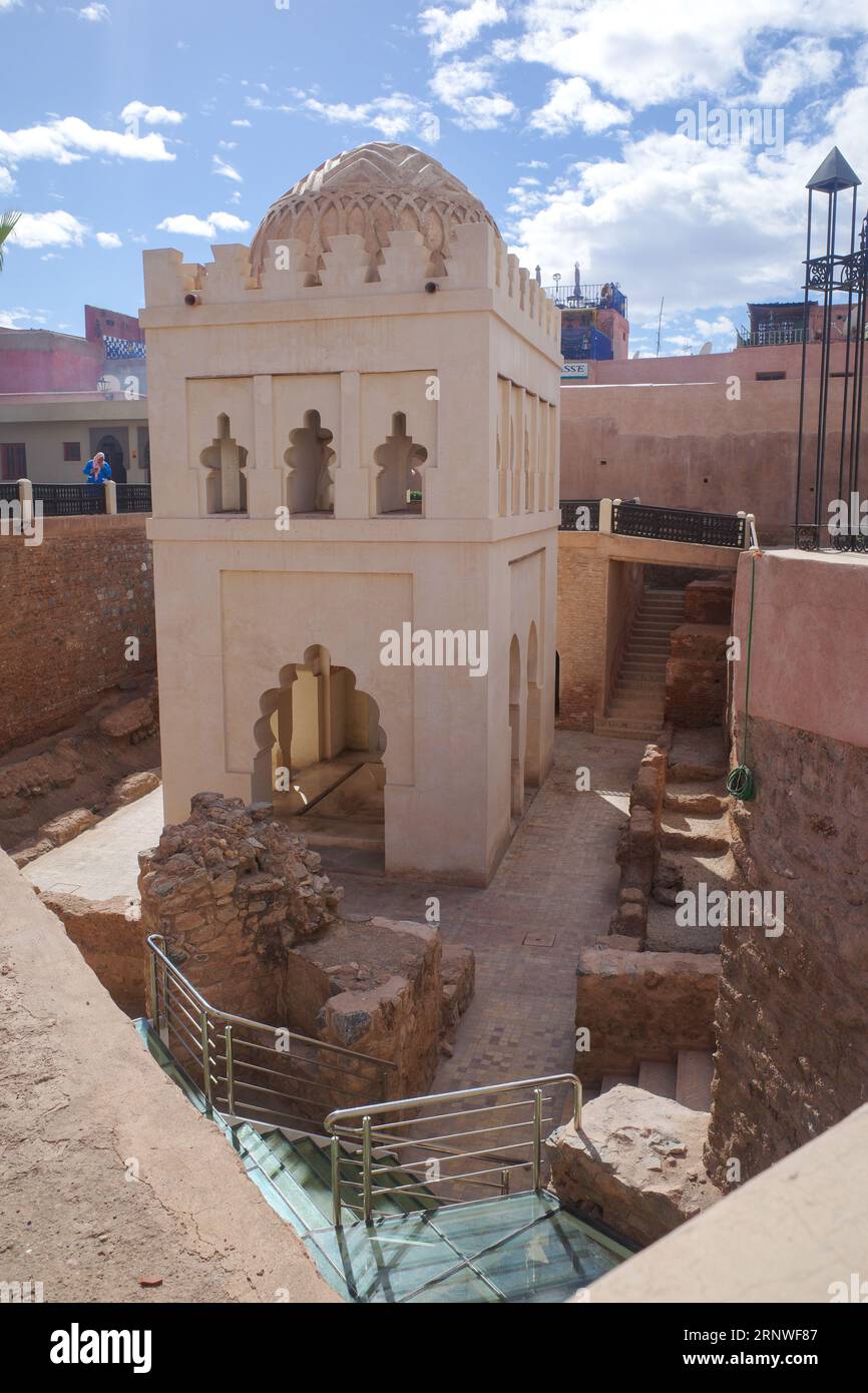 Marrakech, Morocco - Feb 10, 2023: The ancient 12th century Almoravid ...
