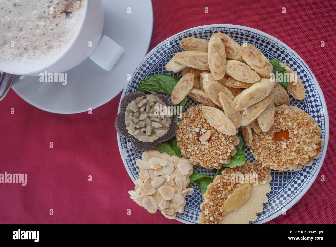 Marrakech, Morocco - Feb 9, 2023: Traditional Moroccan sweet pastries ...