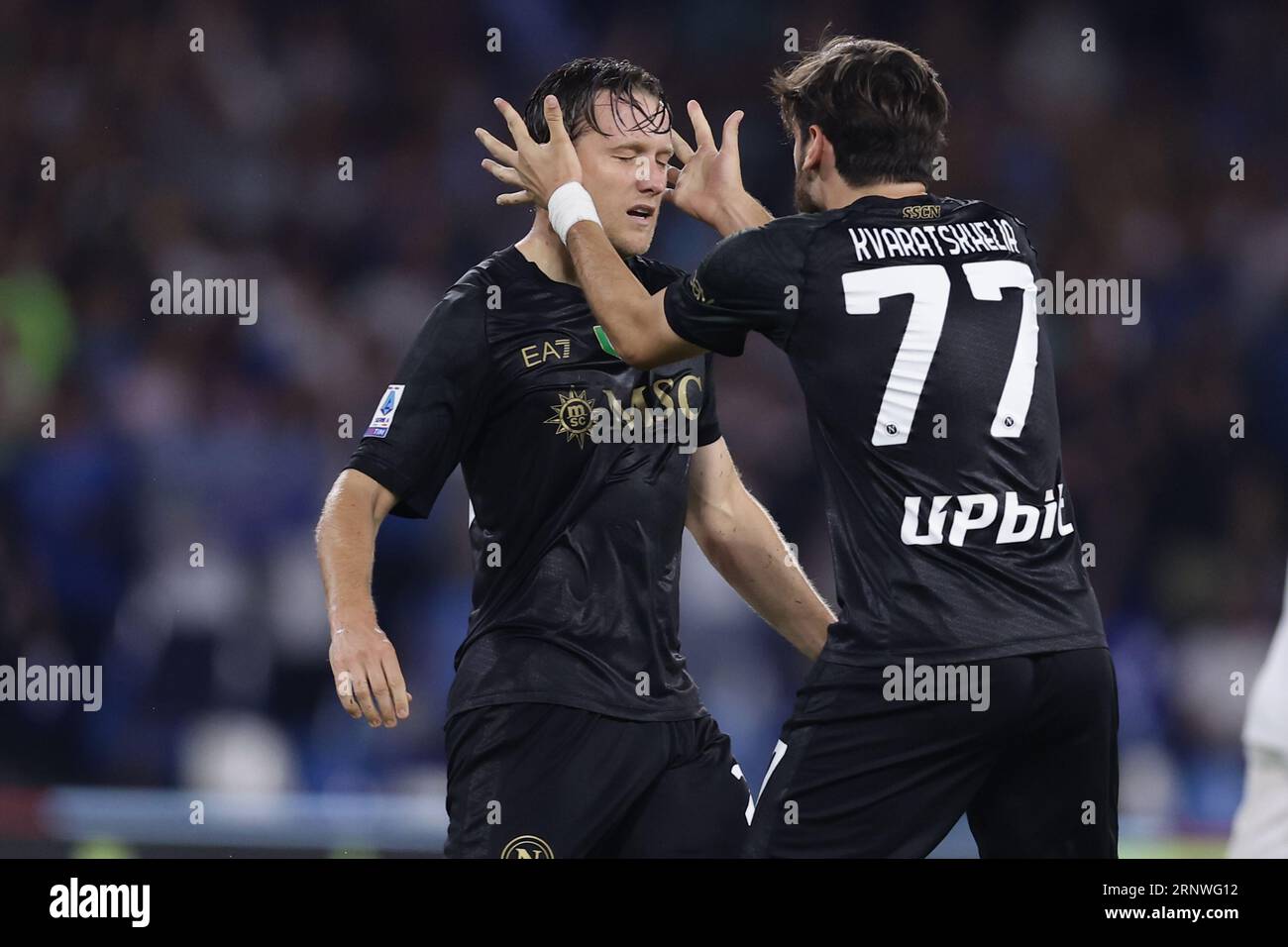 SSC Napoli's Polish midfielder Piotr Zielinski celebrates after scoring ...