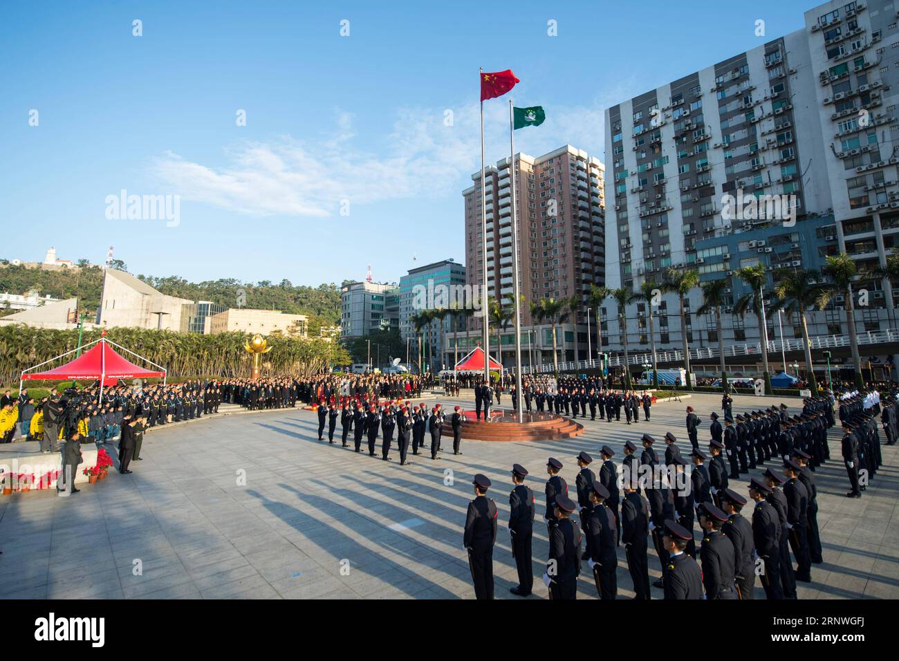China macao flag raising hi-res stock photography and images - Alamy
