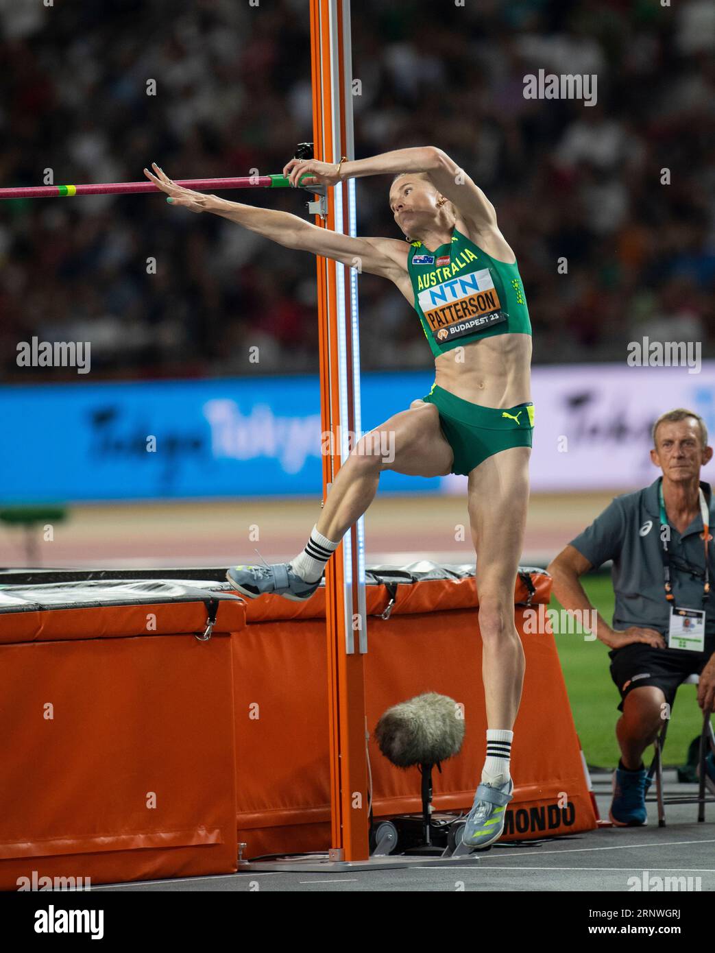 Eleanor Patterson of Australia competing in the women’s high jump final ...