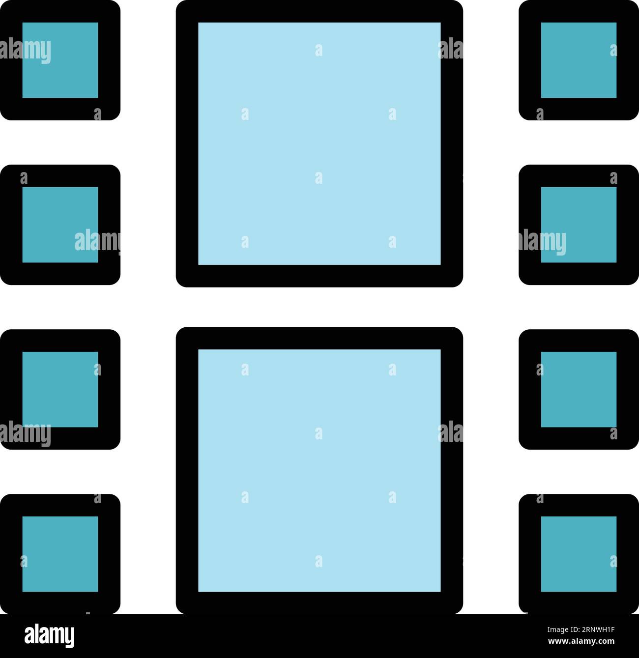 Cinema film icon outline vector. Open air. Car screen color flat Stock ...