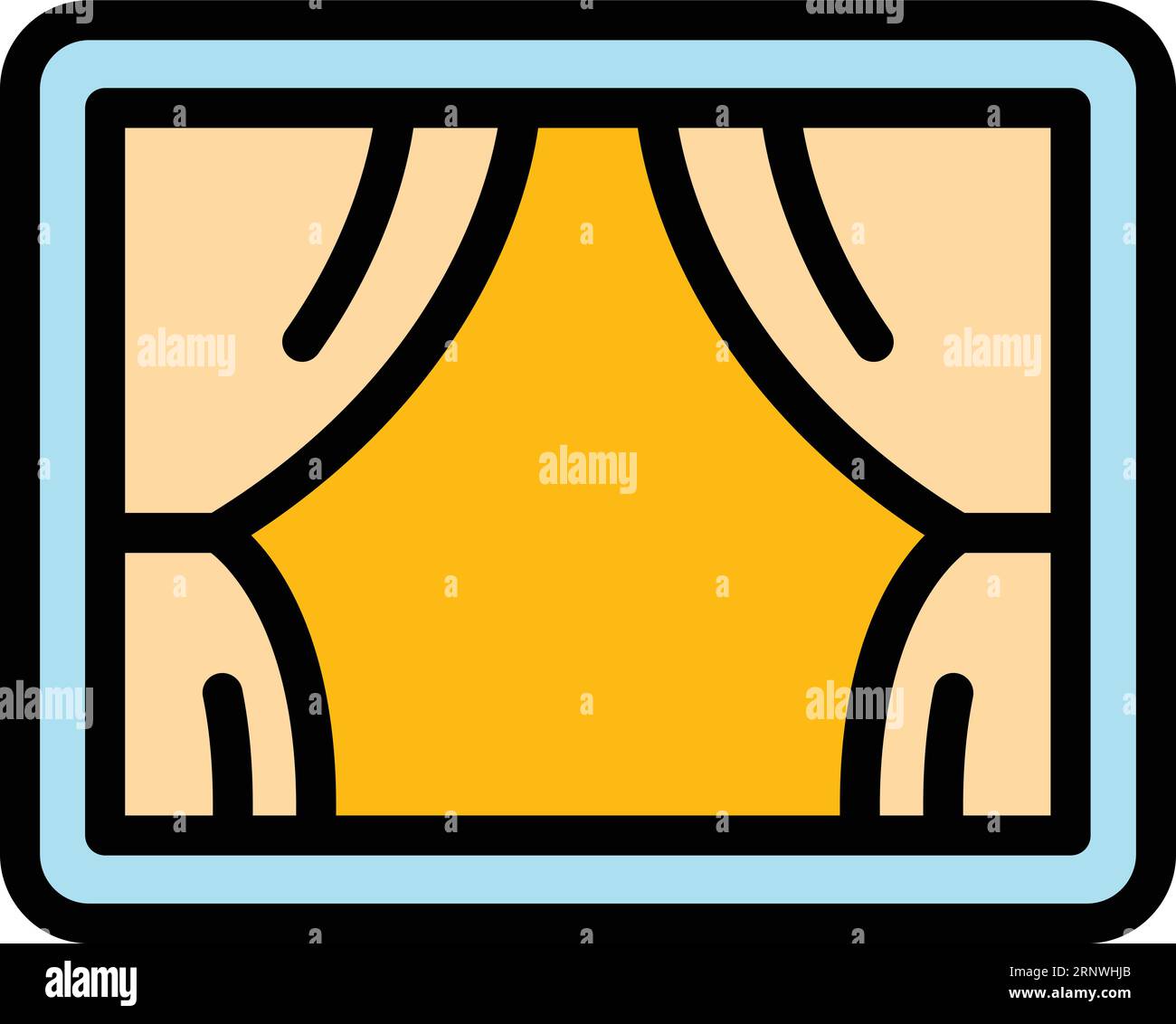 Theater car icon outline vector. Screen auto. Air show night color flat ...