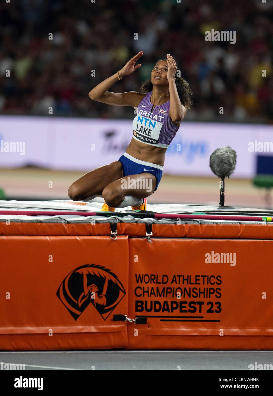 Morgan Lake of GB & NI competing in the women’s high jump final on day ...