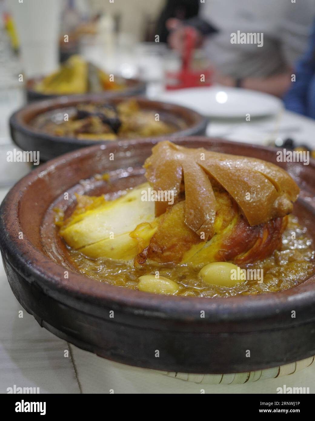 Marrakech, Morocco - 21 Feb 2023: Traditional Moroccan Tagine dishes ...