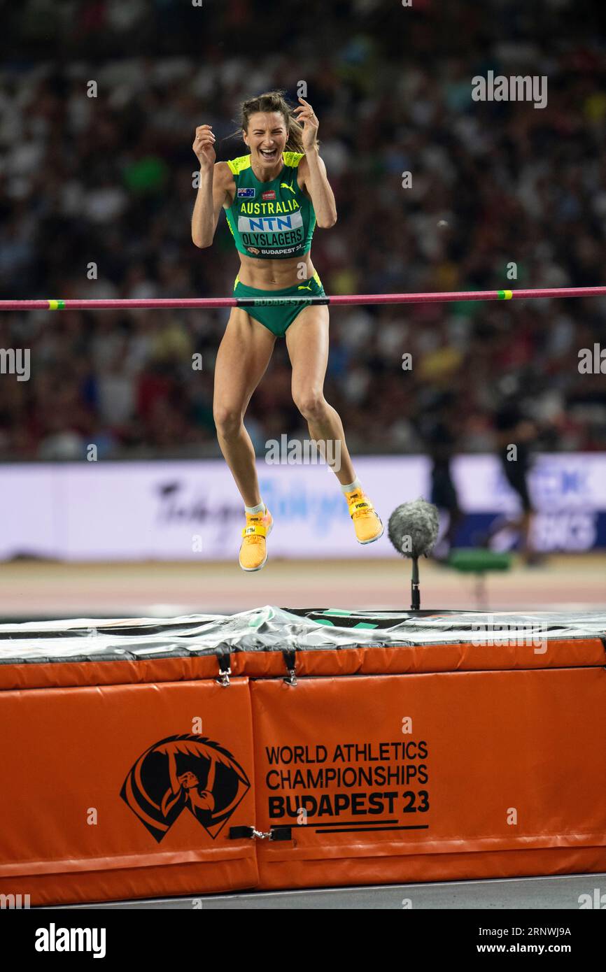 Nicola Olyslagers of Australia competing in the women’s high jump final ...