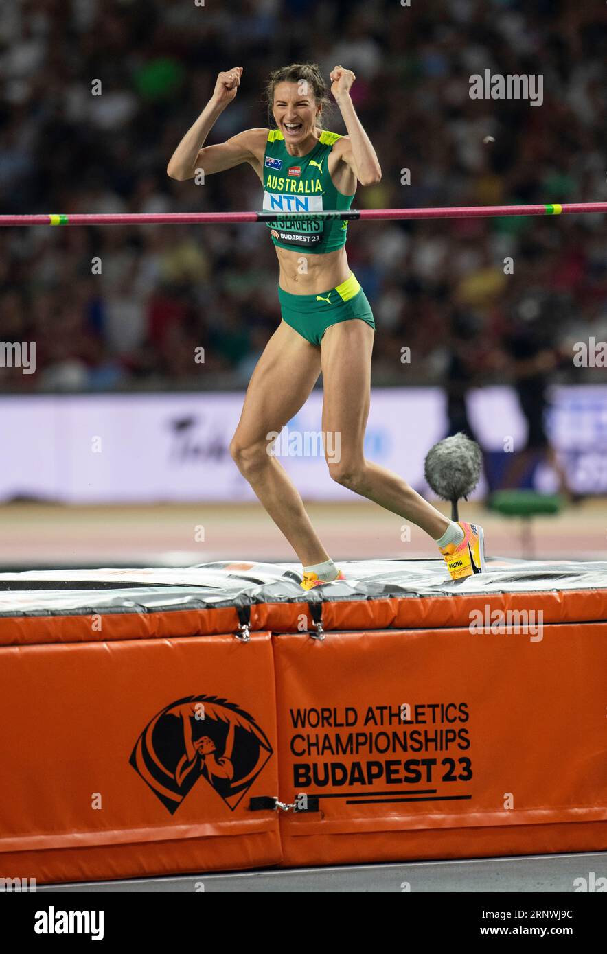 Nicola Olyslagers of Australia competing in the women’s high jump final ...