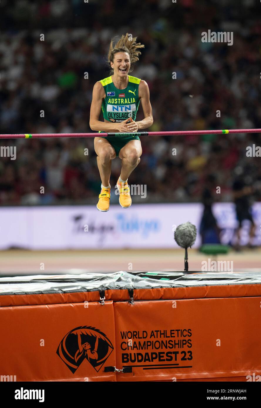Nicola Olyslagers of Australia competing in the women’s high jump final ...