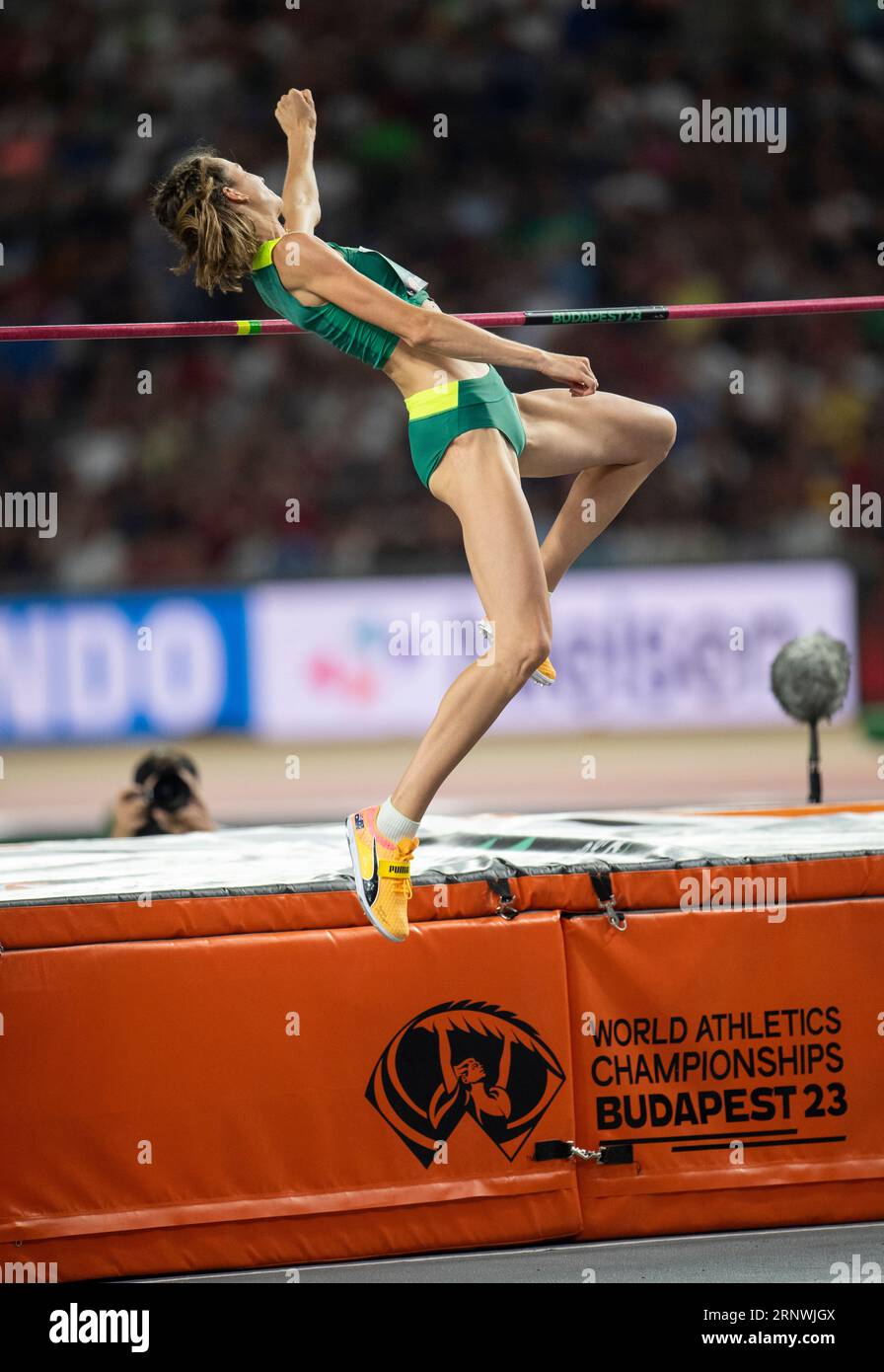 Nicola Olyslagers of Australia competing in the women’s high jump final ...