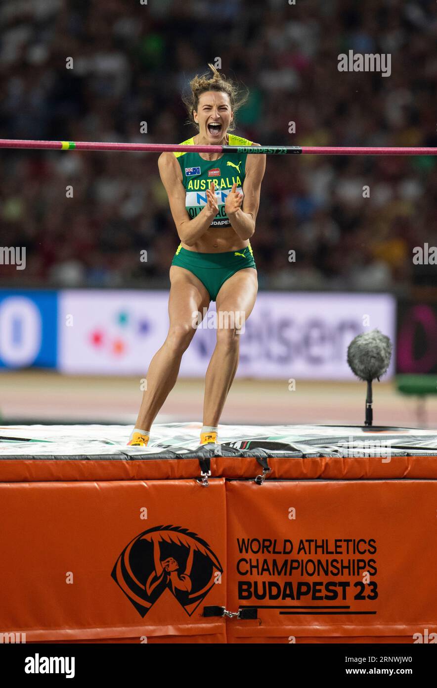 Nicola Olyslagers of Australia competing in the women’s high jump final ...