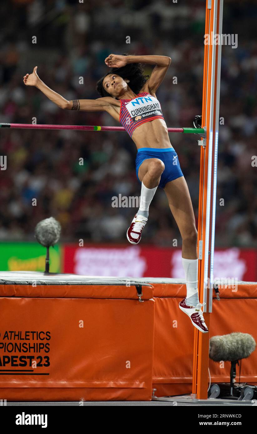 Vashti Cunningham of the USA competing in the women’s high jump final ...