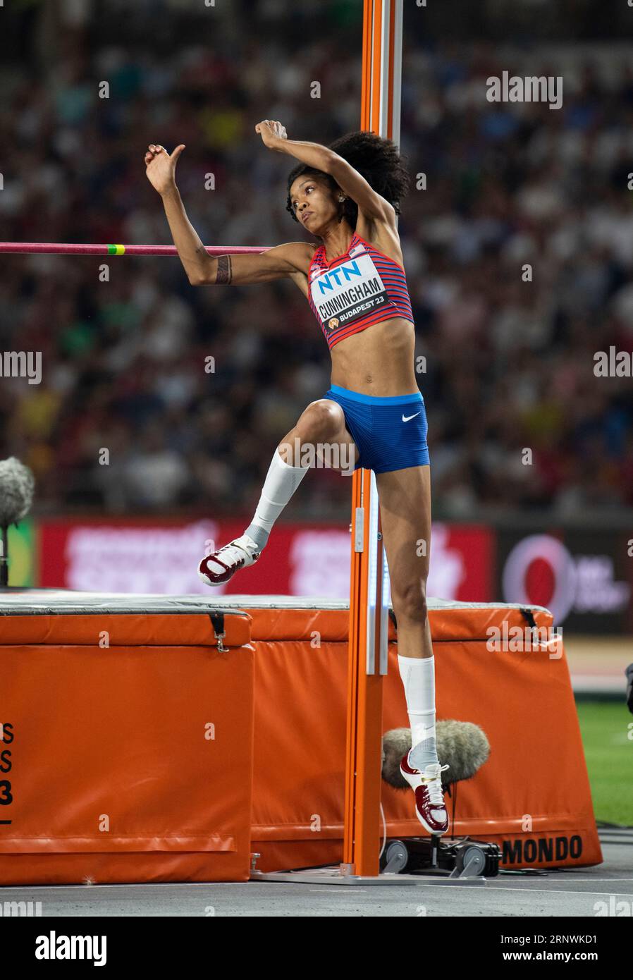 Vashti Cunningham of the USA competing in the women’s high jump final ...