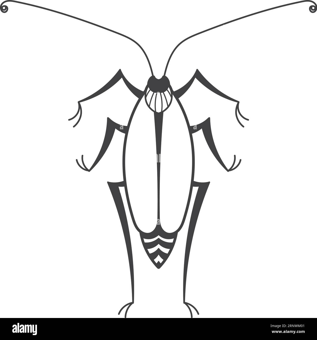 Cockroach ink drawing. Pest icon. Natural animal Stock Vector Image ...