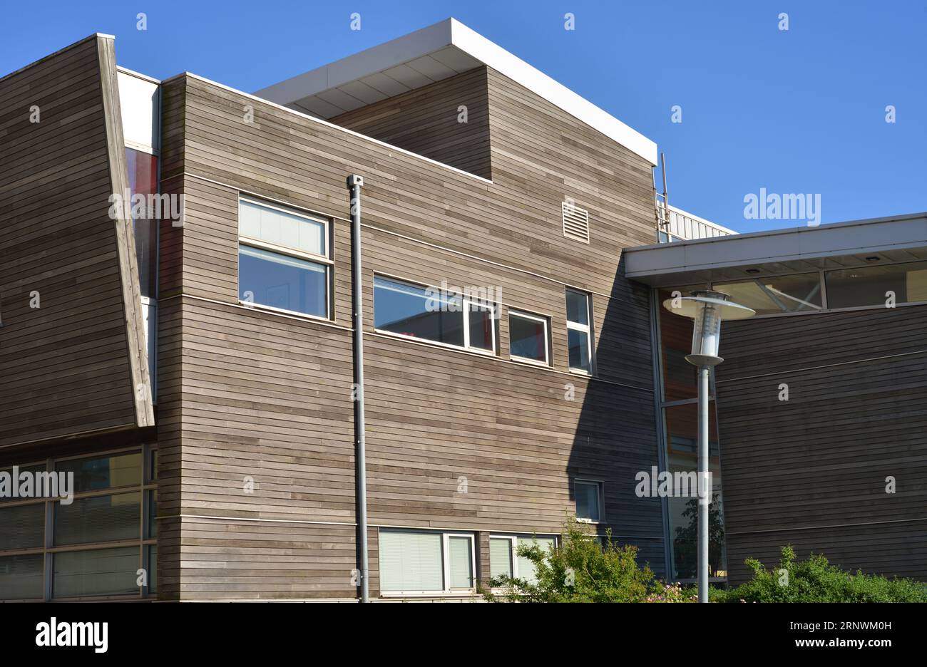 Modern architecture building in Dunkerque wooden facade material Stock ...