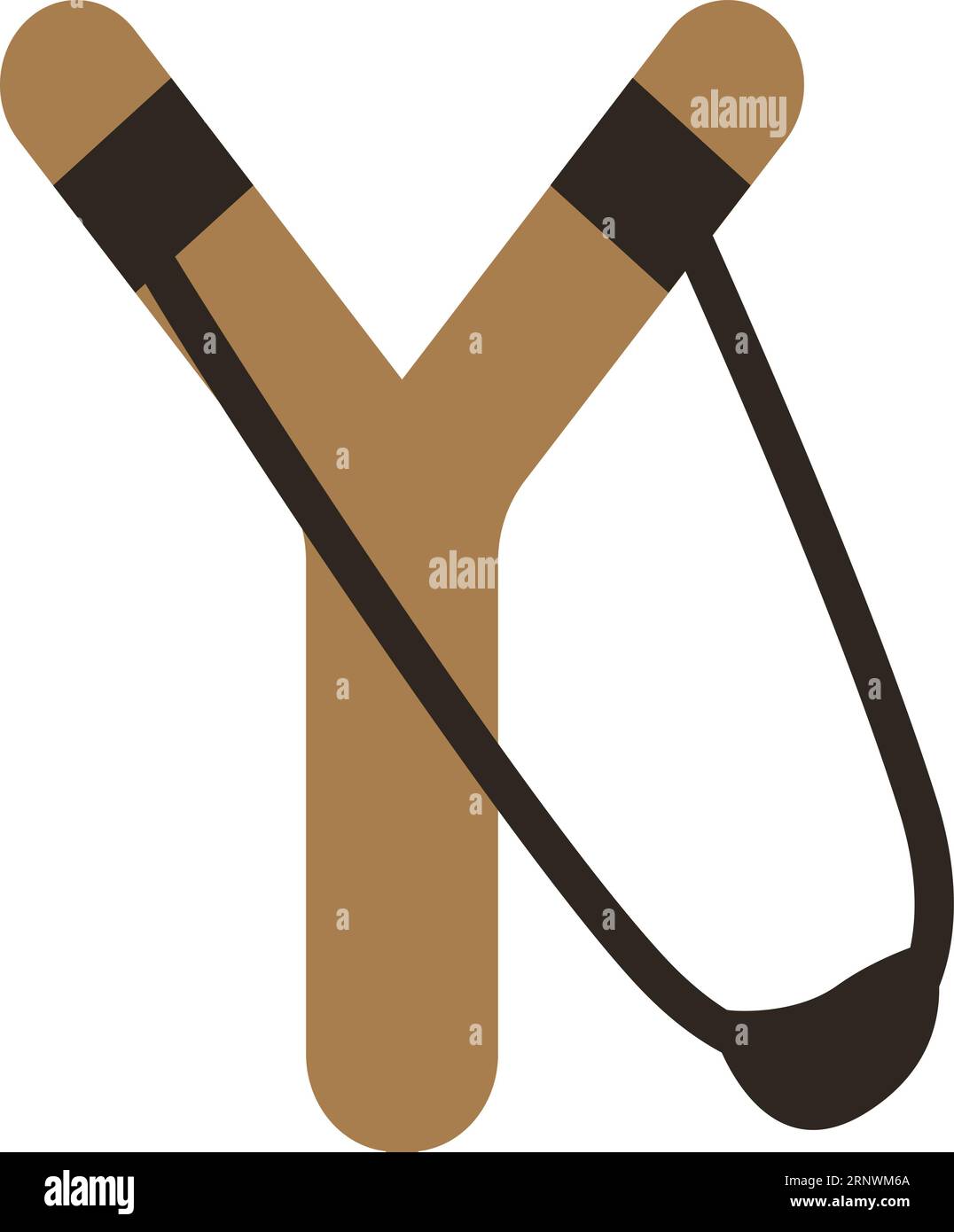 Slingshot icon. Wood toy. Kid weapon symbol Stock Vector Image & Art ...
