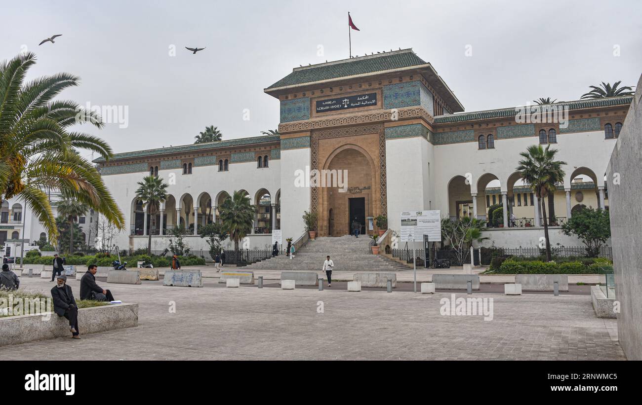 Casablanca, Morocco - Feb 9, 2023: The Mohammed V Square and Palace of ...