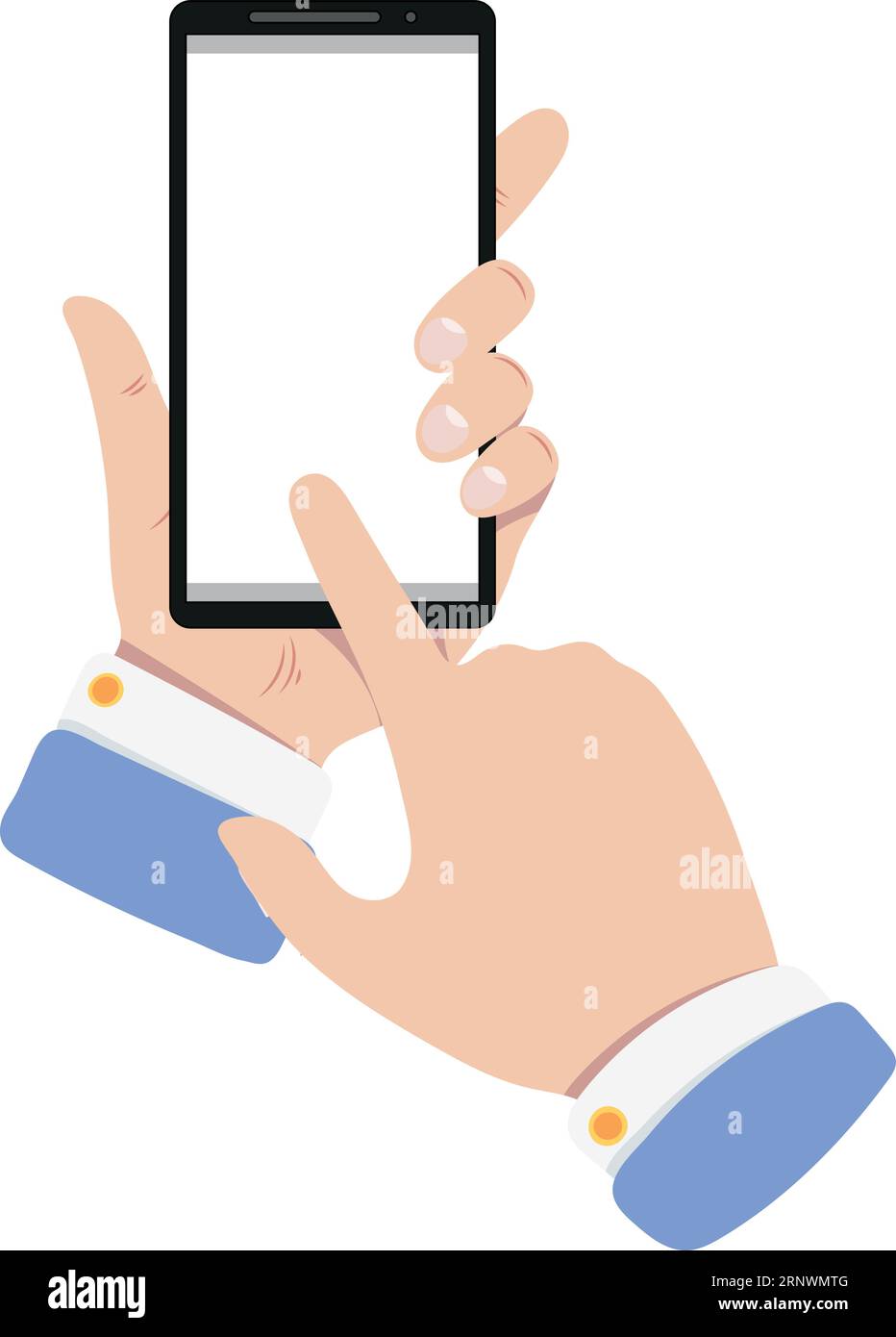 Finger touch empty phone screen. App template Stock Vector Image & Art ...