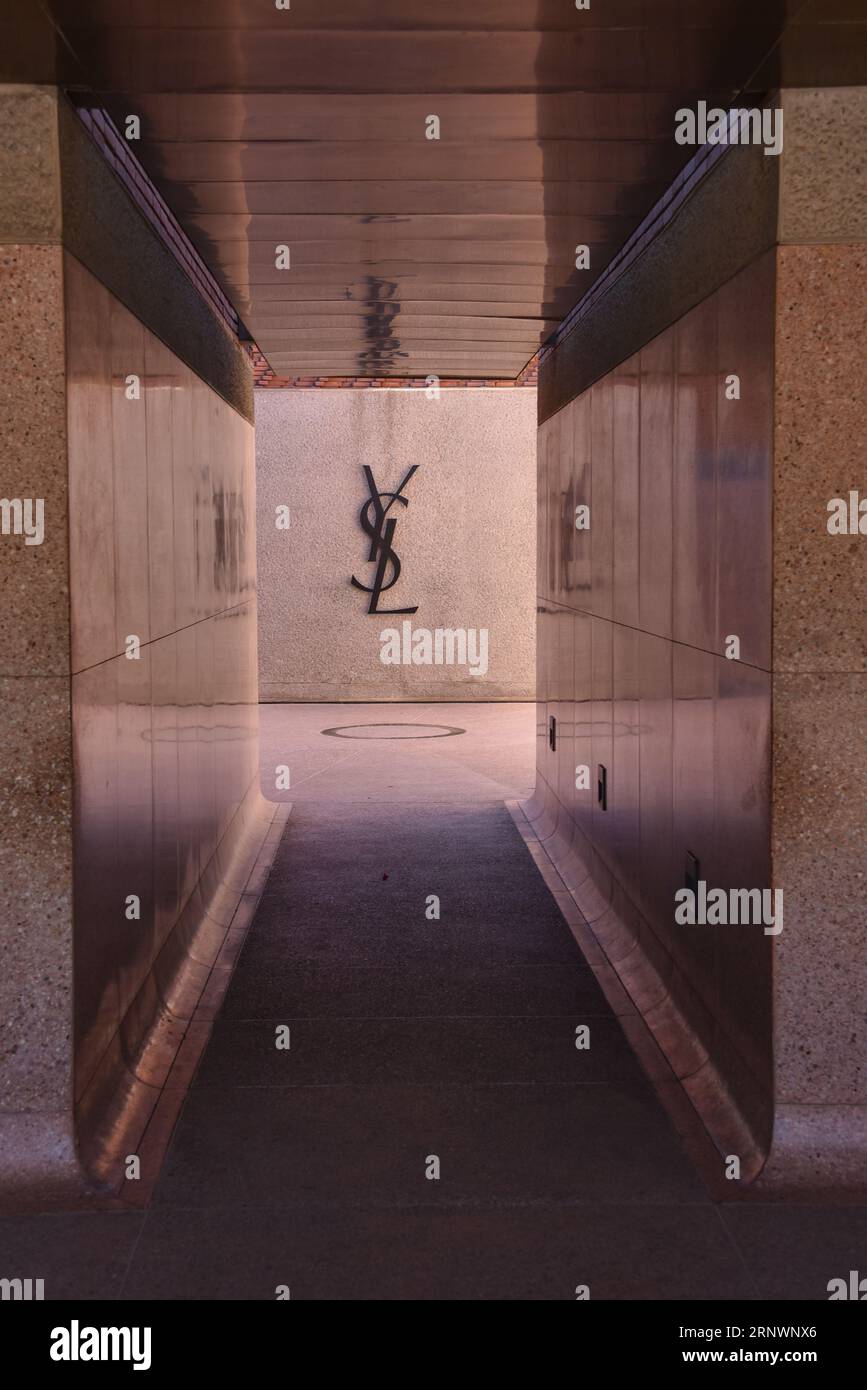 Marrakech, Morocco - Feb 24, 2023: Exterior of the Yves Saint Laurent ...