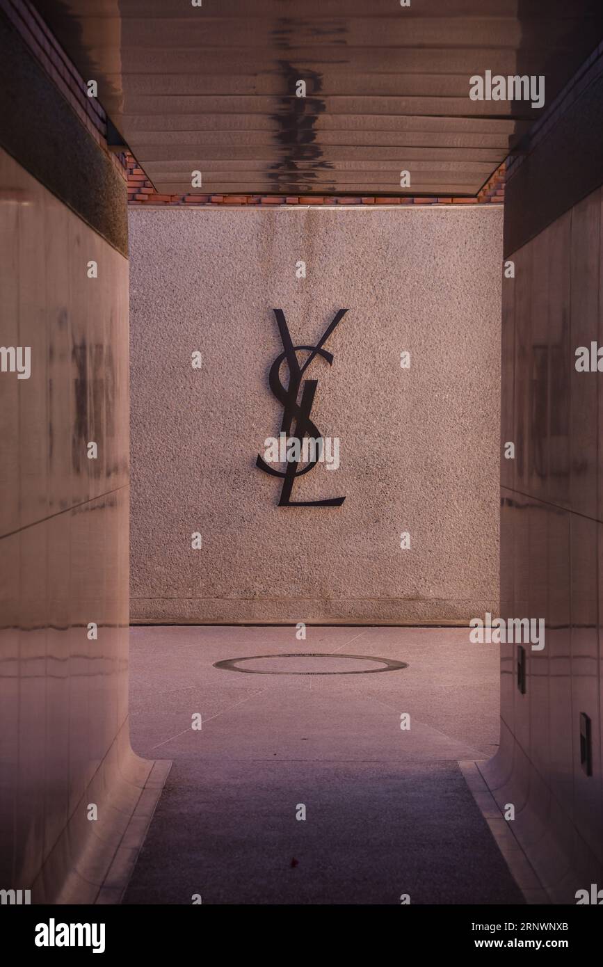 Marrakech, Morocco - Feb 24, 2023: Exterior of the Yves Saint Laurent ...