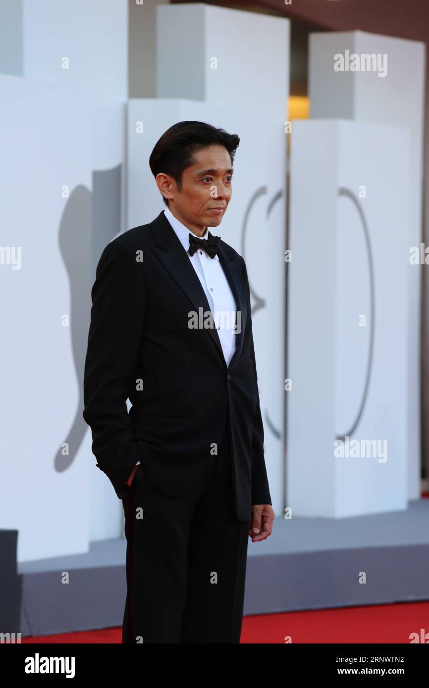Venice, Italy, 2nd September, 2023. Kazu Hiro arriving on the red carpet for the film Maestro ...