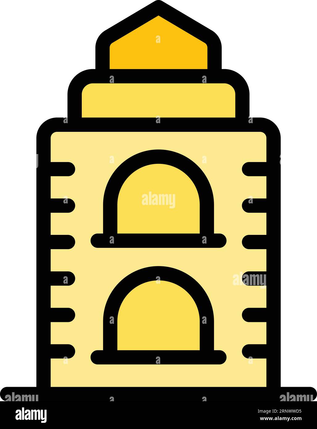 Krakow tower icon outline vector. City travel. Polish map color flat ...