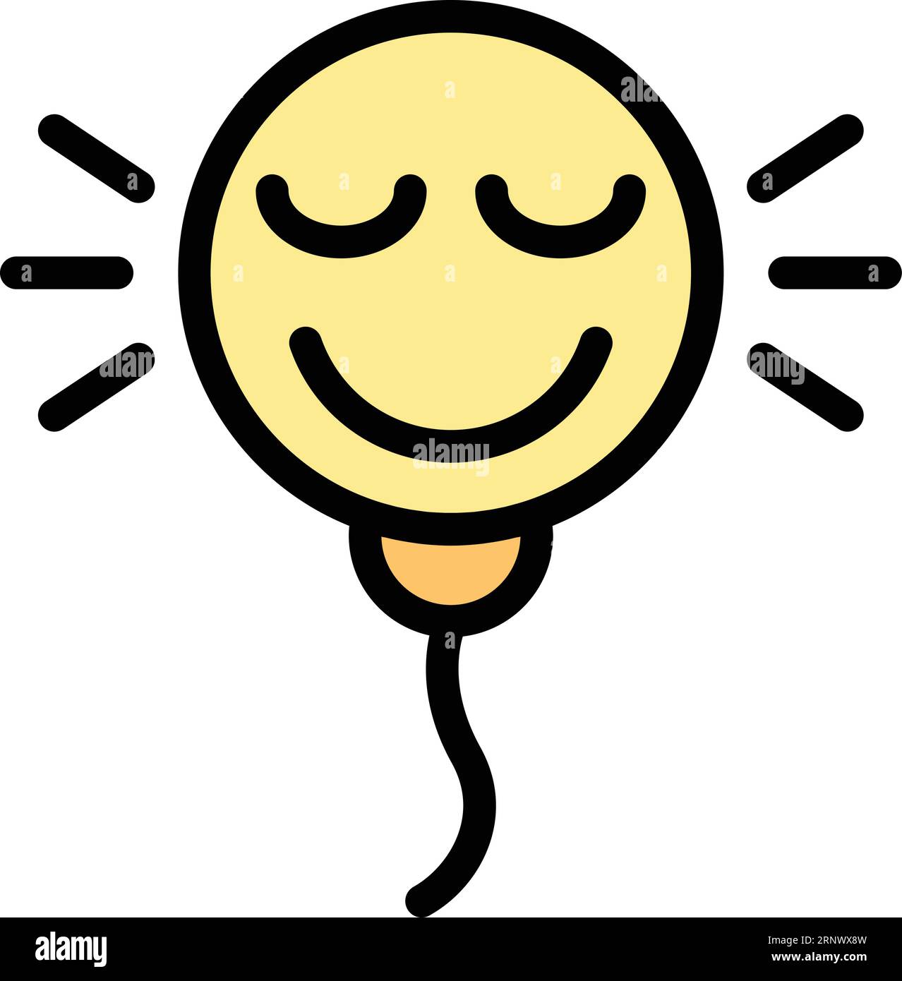 Emoji balloon icon outline vector. People fun. Effect activity color ...