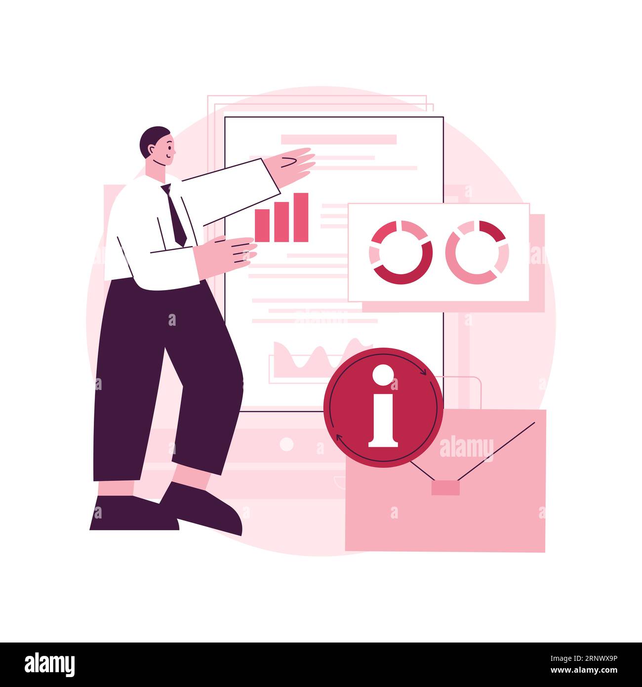Business information system abstract concept vector illustration. IT ...