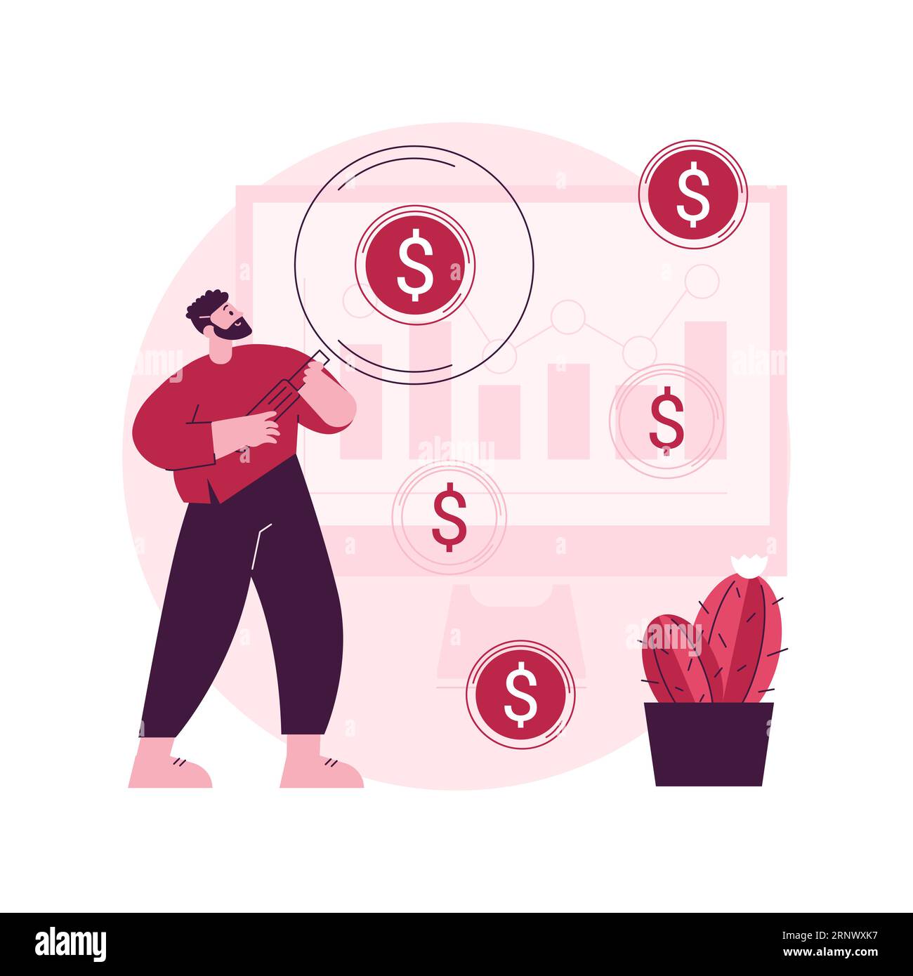 Sales index abstract concept vector illustration. Calculation and ...