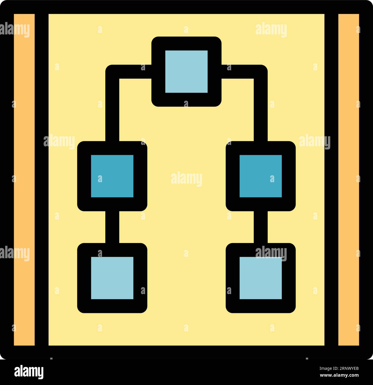 Software scheme icon outline vector. Service system. Office work color ...