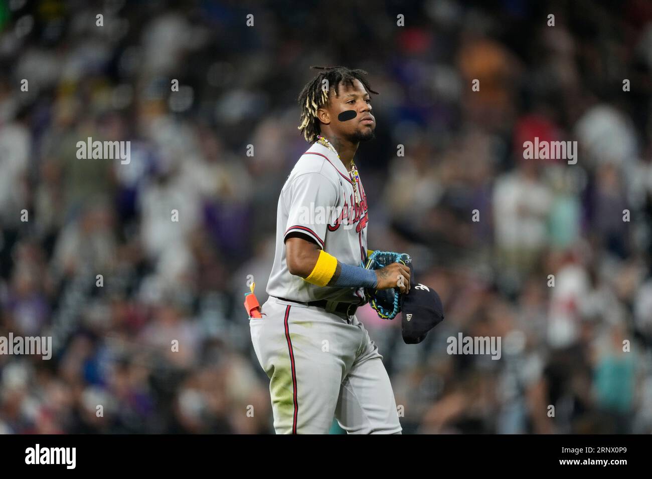 Atlanta Braves right fielder Ronald Acuna Jr. (13) in the seventh ...