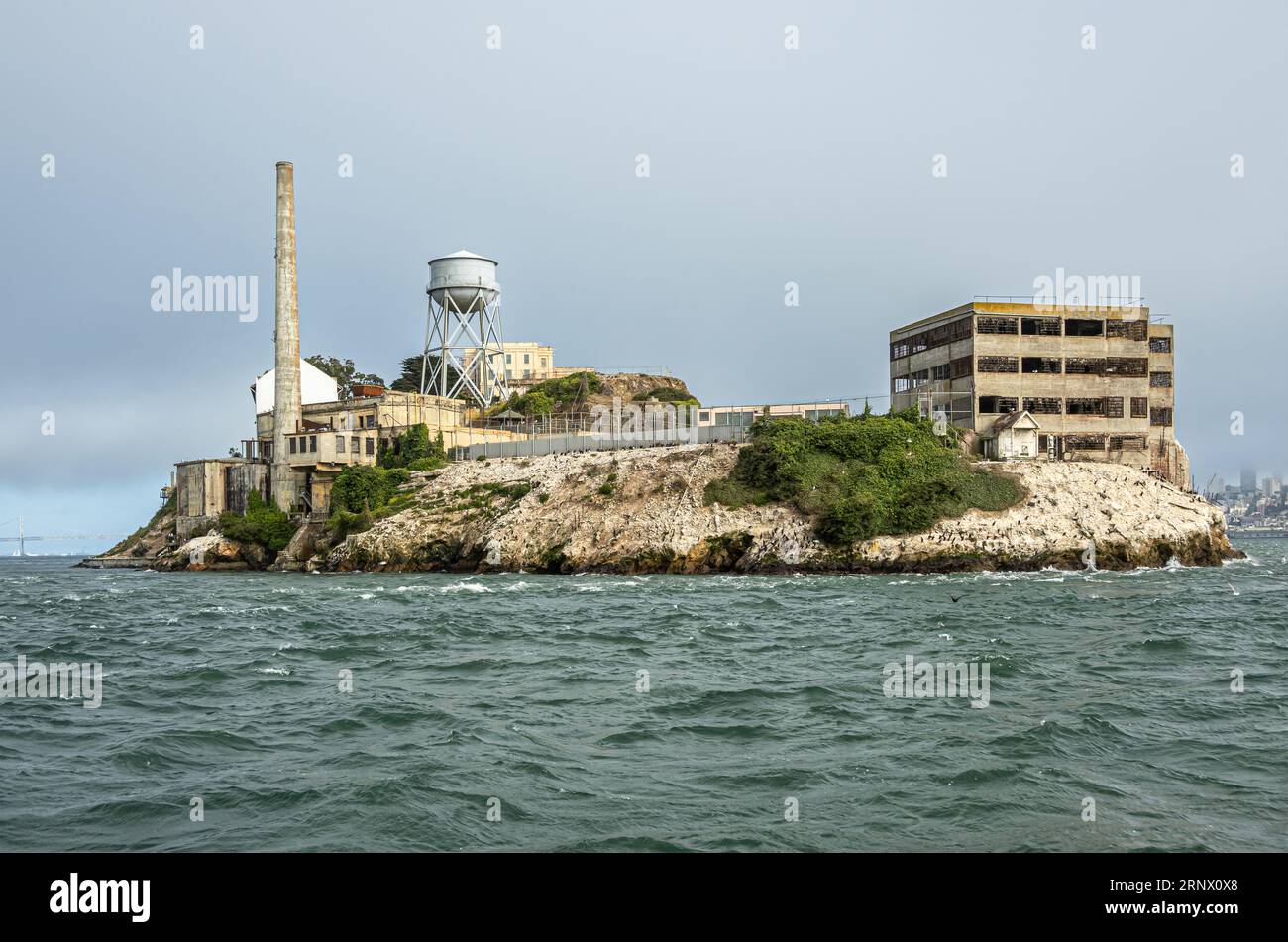 San Francisco, CA, USA - July 12, 2023: Alcatraz Island north tip ...
