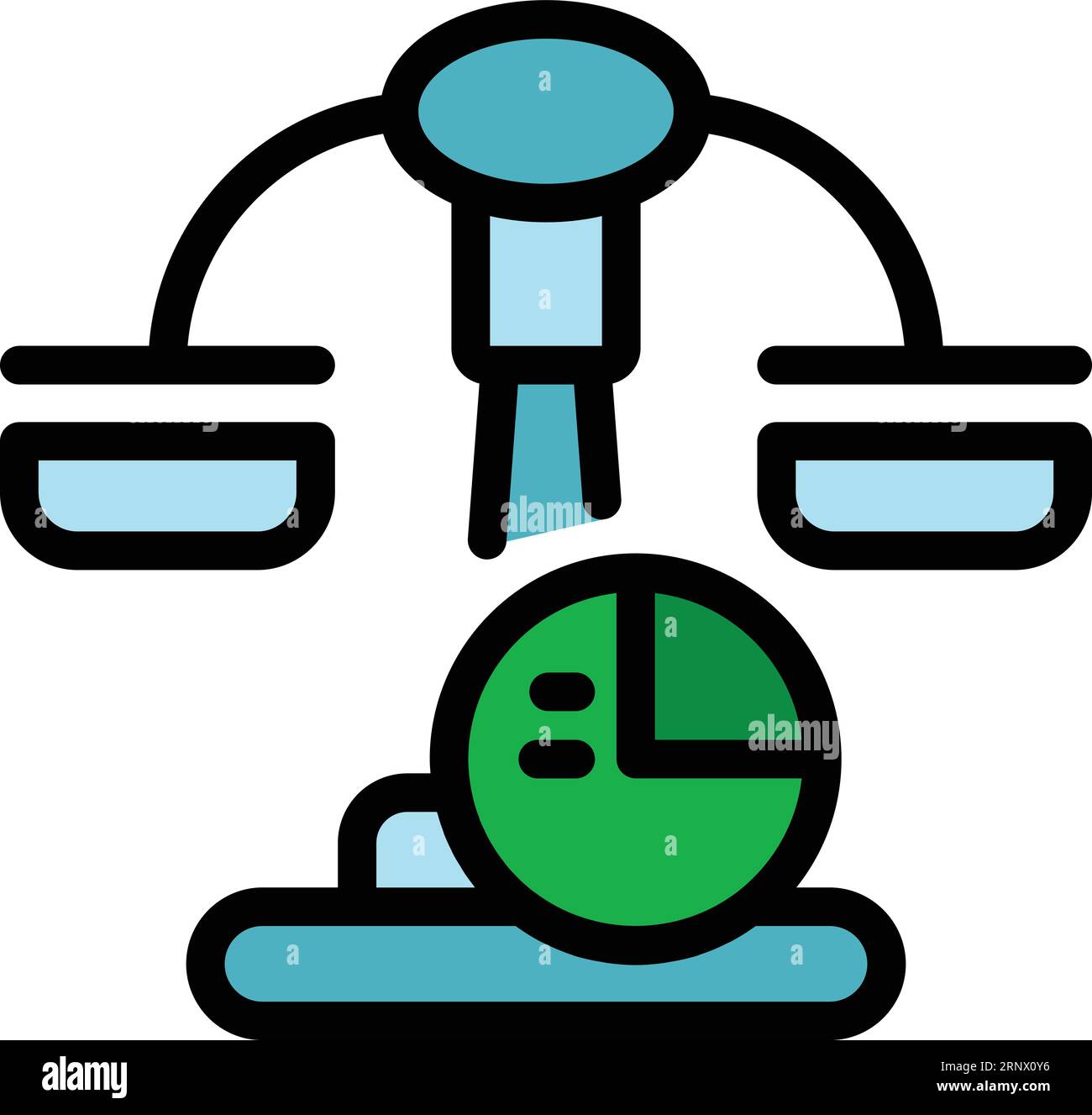 Credit balance icon outline vector. Small bank. Document economy color ...