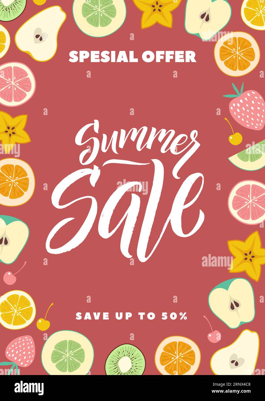 Summer special offer flyer. Season sale banner Stock Vector Image & Art ...