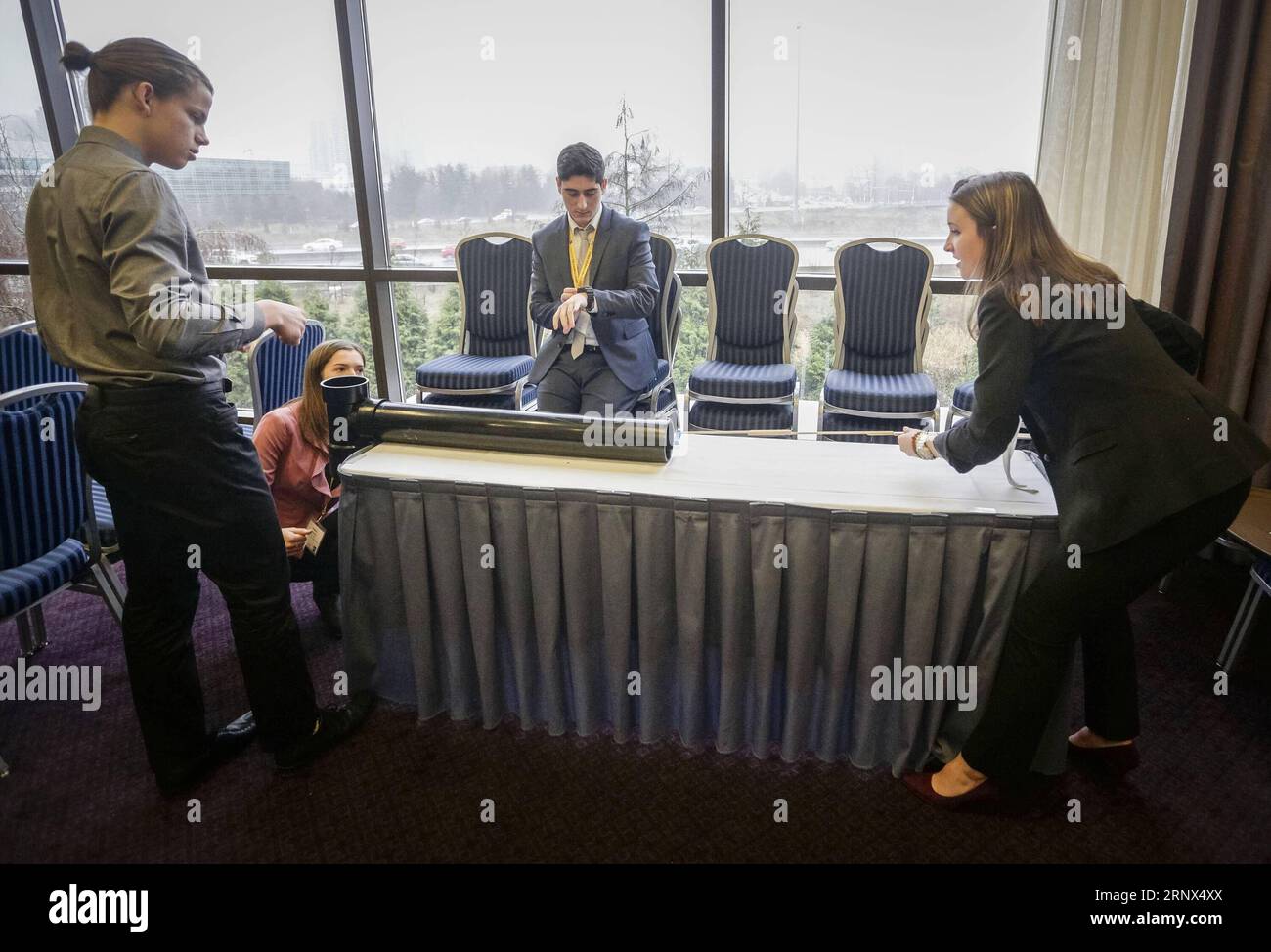 (180113) -- VANCOUVER, Jan. 13, 2018 -- Civil engineering students test ...