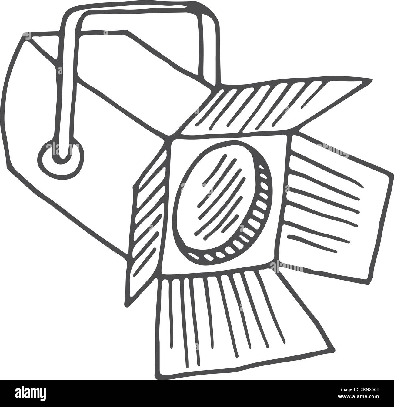 Projector icon. Stage electric light lamp doodle Stock Vector Image ...