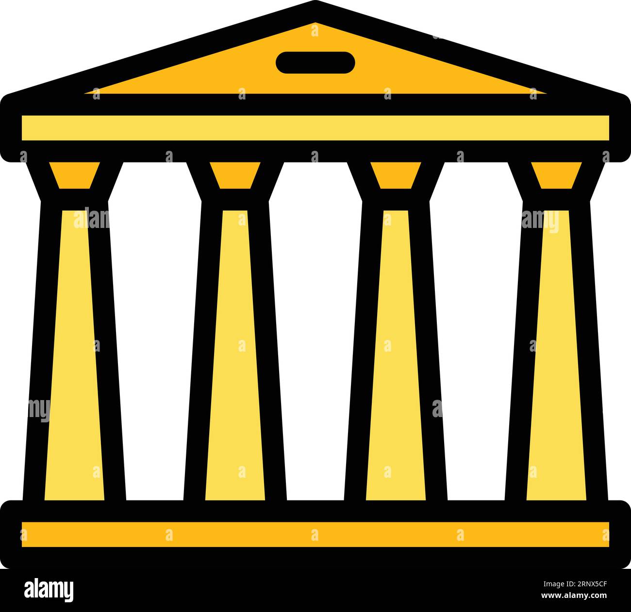 Column temple icon outline vector. Greek building. History pillar color flat Stock Vector Image ...