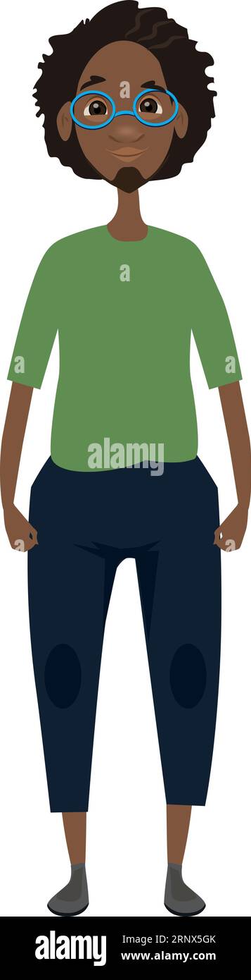 Glad excited young black Cut Out Stock Images & Pictures - Alamy