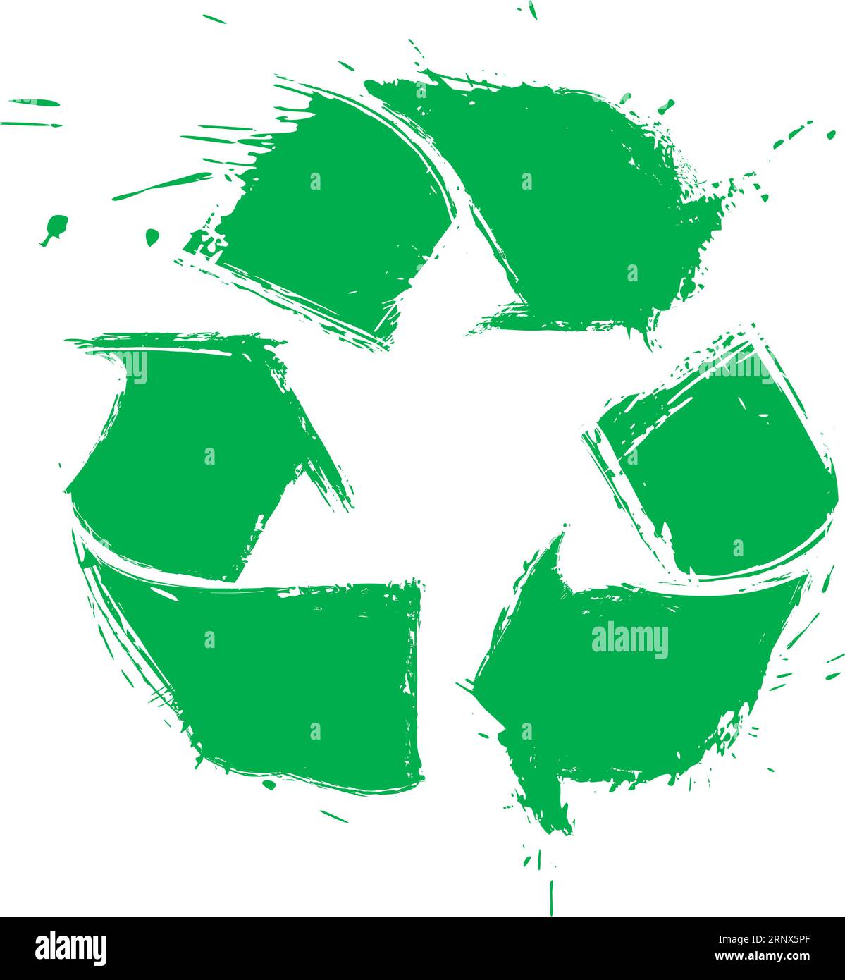 Illustration of recycling symbol created in grunge style Stock Vector ...