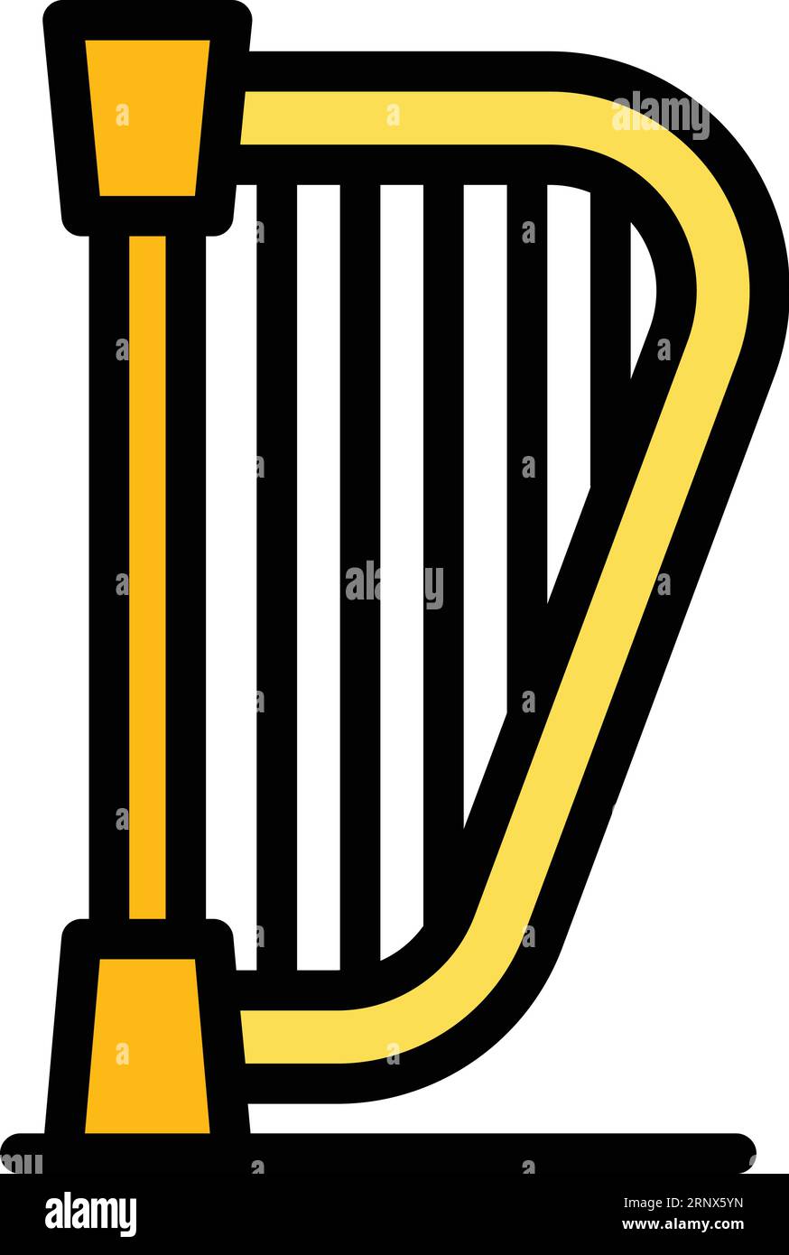 Athens harp icon outline vector. Ancient greece. Building palace color ...