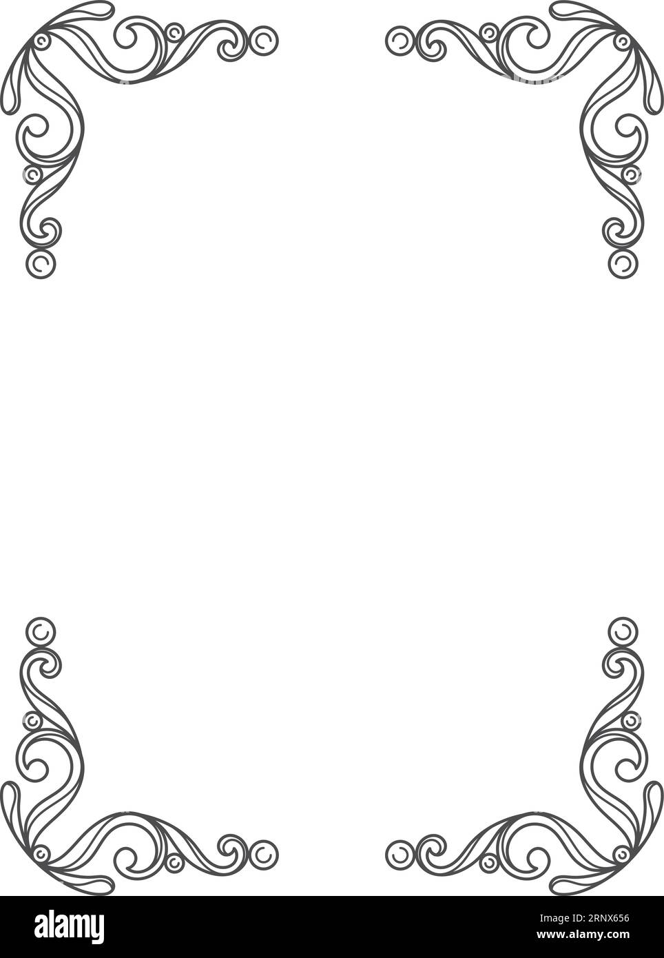 Decorative ornate corners. Elegant vintage calligraphic frame Stock ...