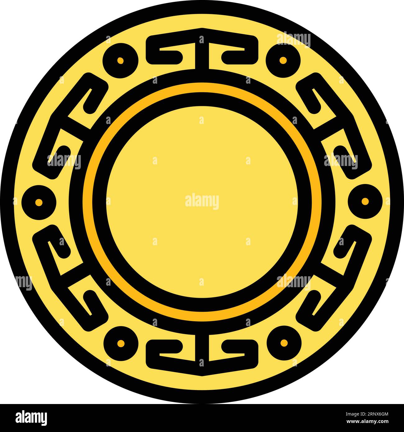 Greece shield icon outline vector. Greek roman. Antique hall color flat ...