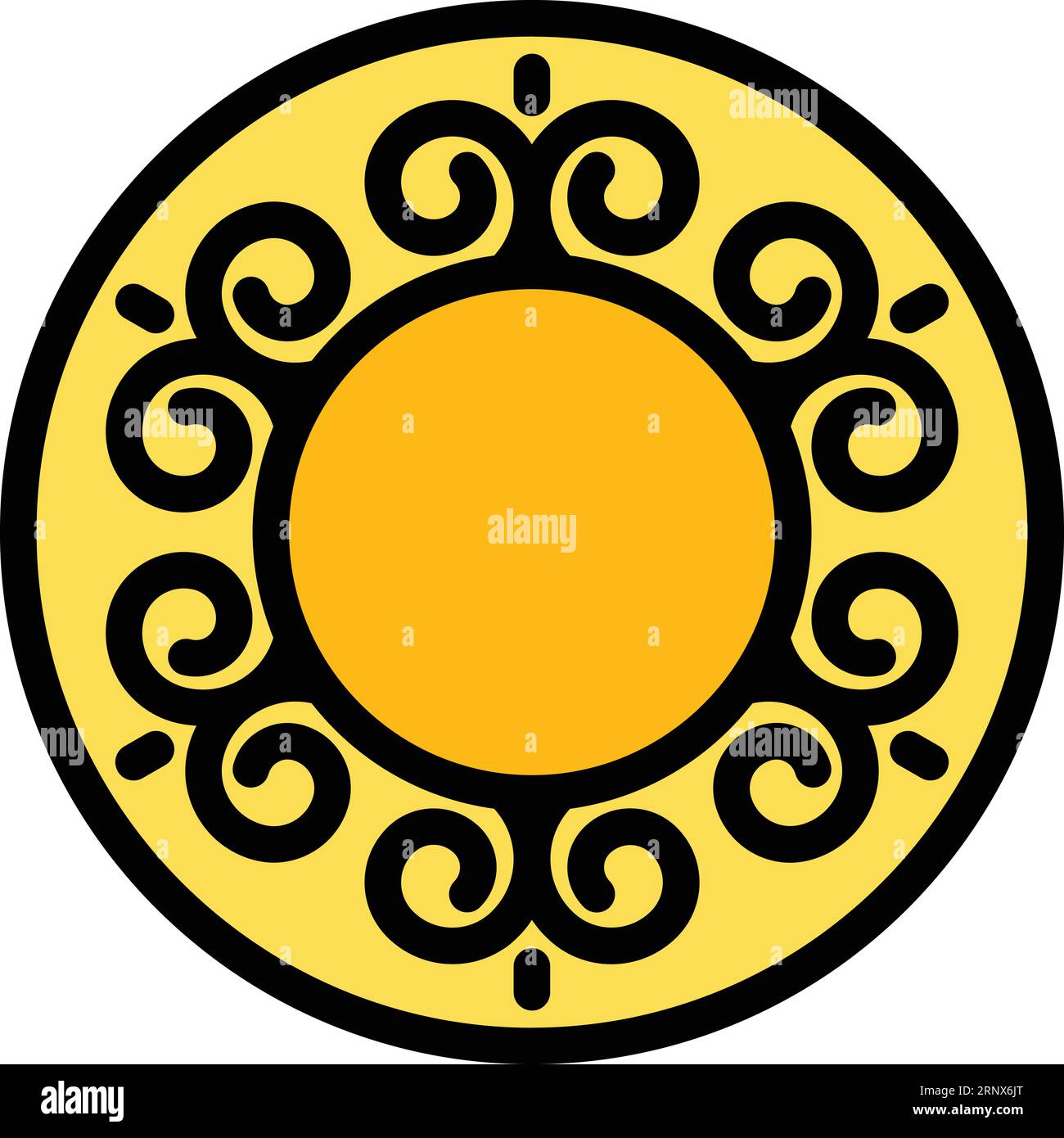 Athens Shield Icon Outline Vector Rome City Greece Temple Color Flat