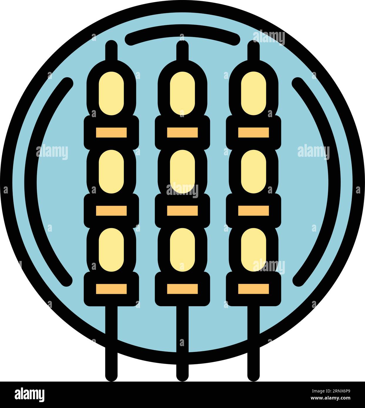 Restaurant bbq icon outline vector. Food work. Bar food color flat ...