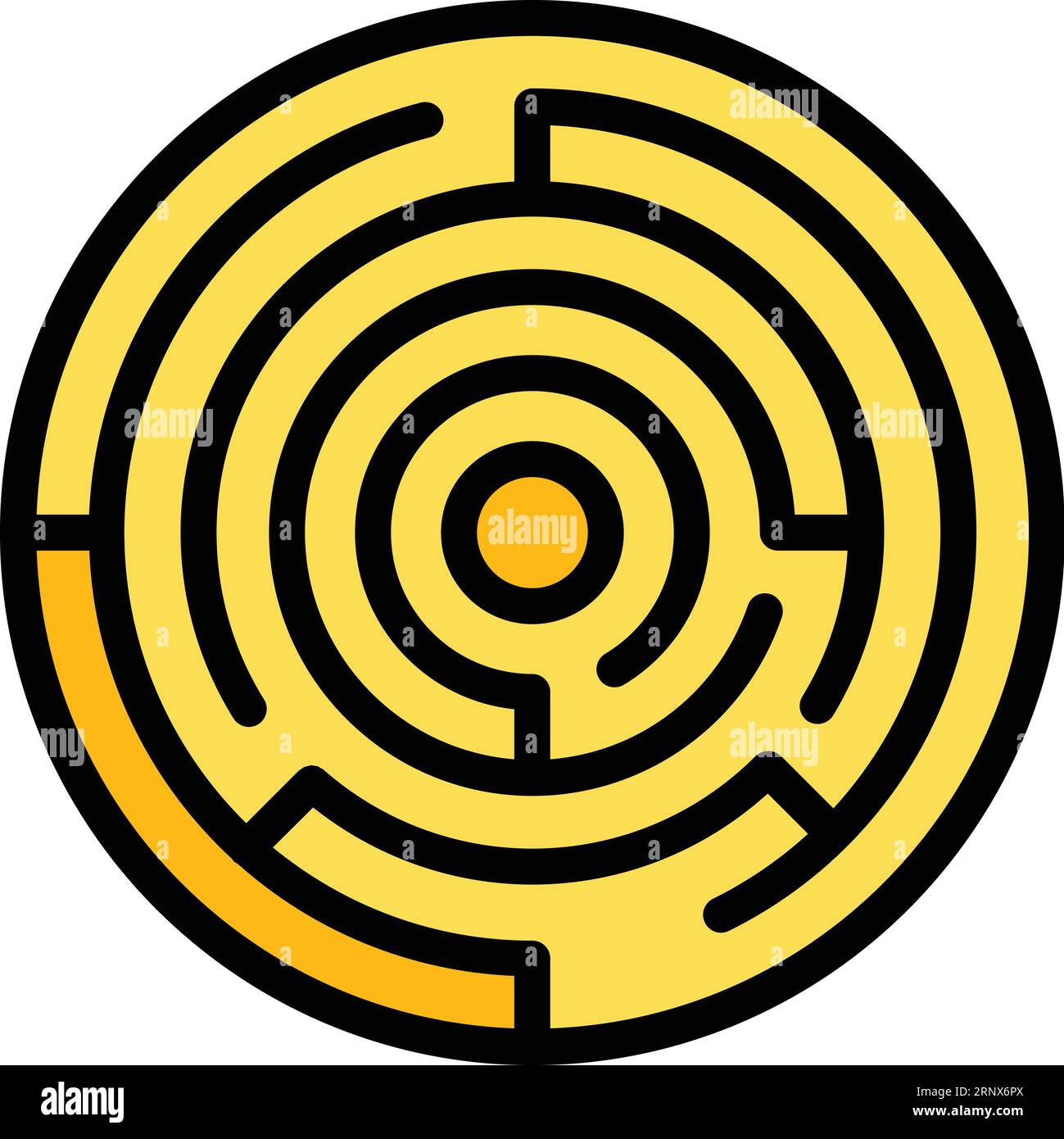 Athens labyrinth icon outline vector. Greece history. Pillar city color ...