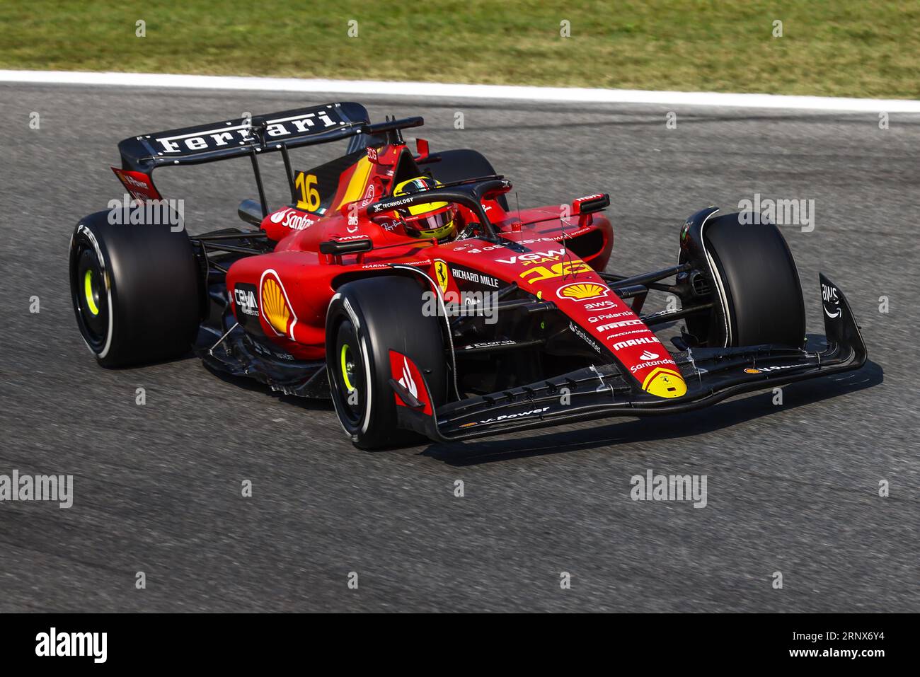 Monza, Italy. 2nd Sep, 2023. Charles Leclerc of Ferrari is seen driving ...